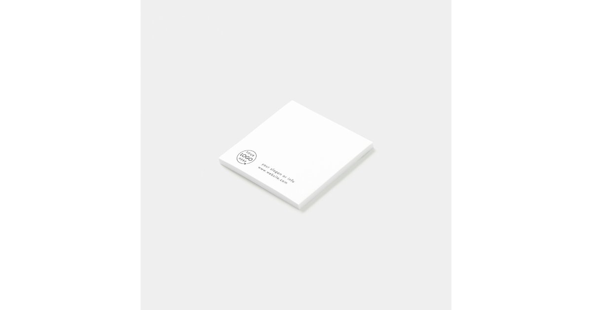Your Logo | Business Corporate Modern Minimalist Post-it Notes | Zazzle