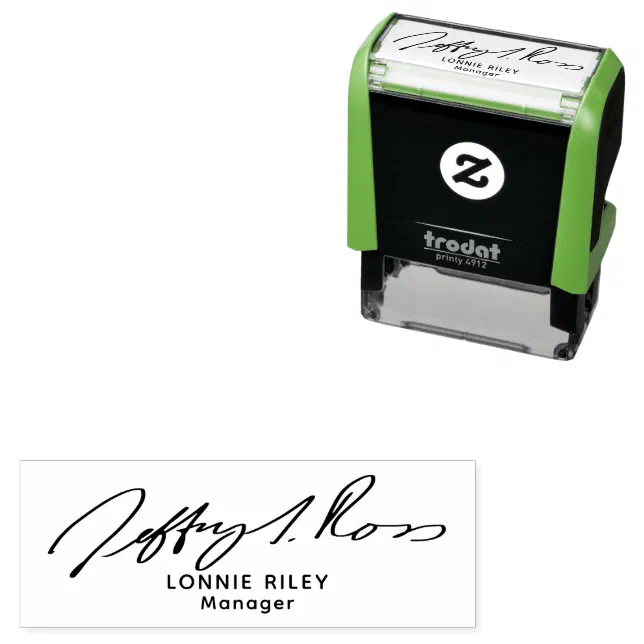 Your Logo Business | handwriting Signature Upload Self-inking Stamp ...