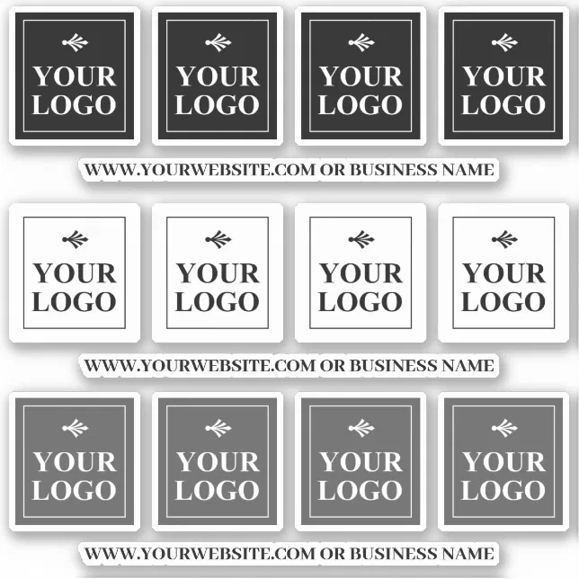 Your Logo & Business Name Template Sticker | Zazzle