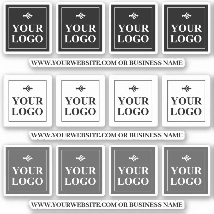 Your Logo & Business Name Template Sticker | Zazzle