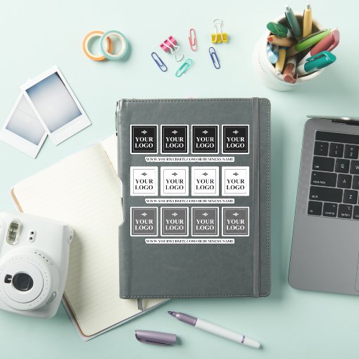 Your Logo & Business Name Template Sticker | Zazzle