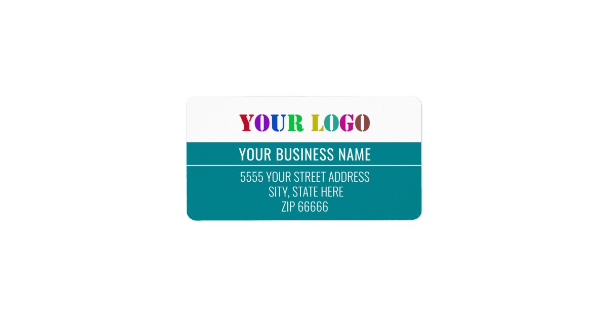 Your Logo Business Return Address Labels Template | Zazzle