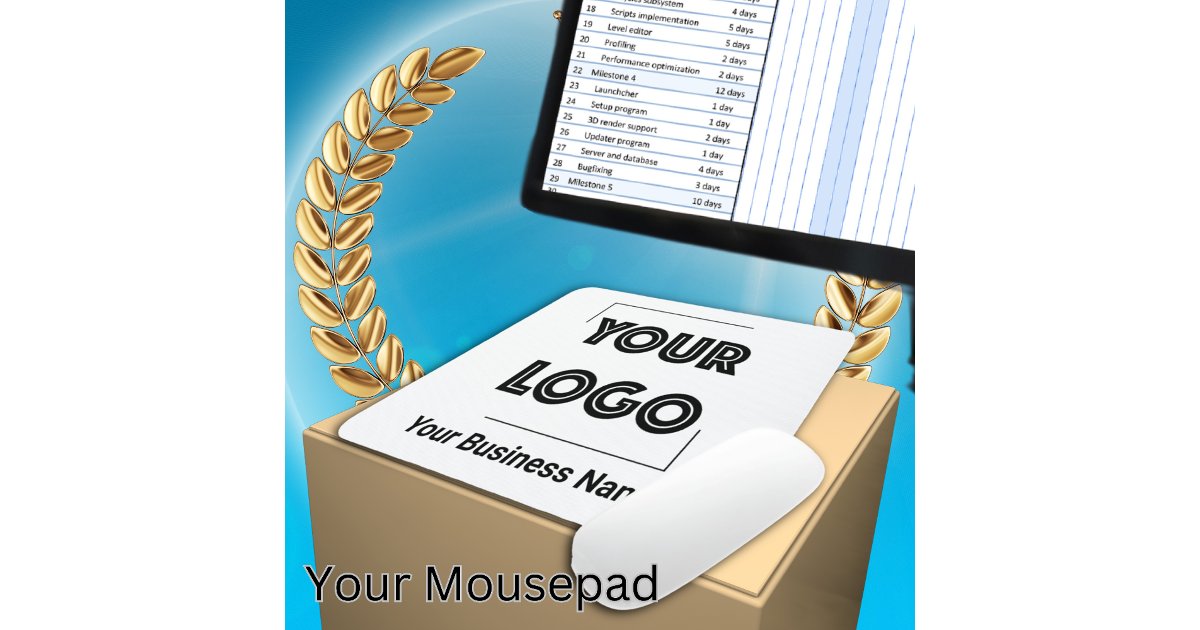 Your Logo Custom Business Marketing Mouse Pad | Zazzle