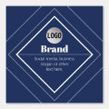 Your Logo & Customizable Modern Design | Navy Blue Wallpaper | Zazzle