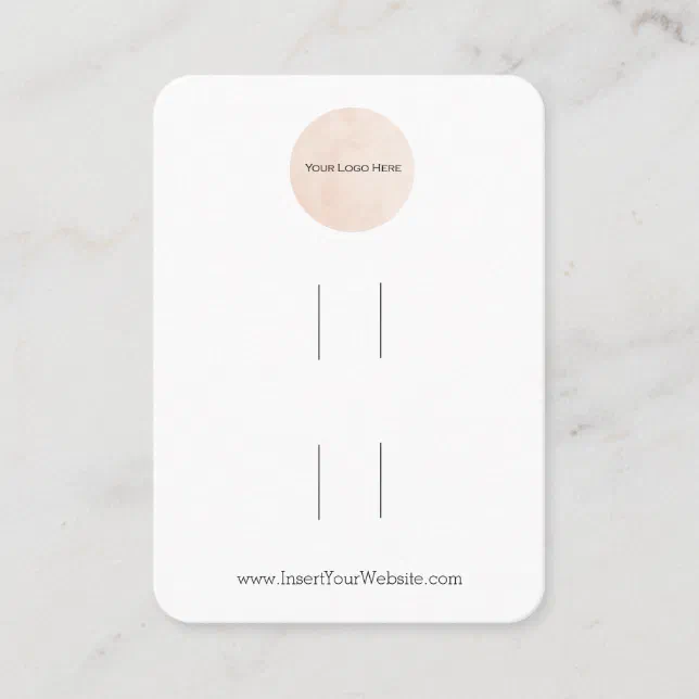 Your Logo Double Bow Hair Clip Display Card | Zazzle