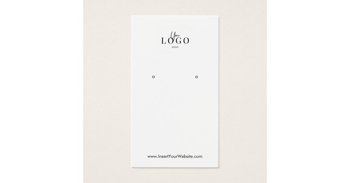 Your Logo Earring Display Card | Zazzle