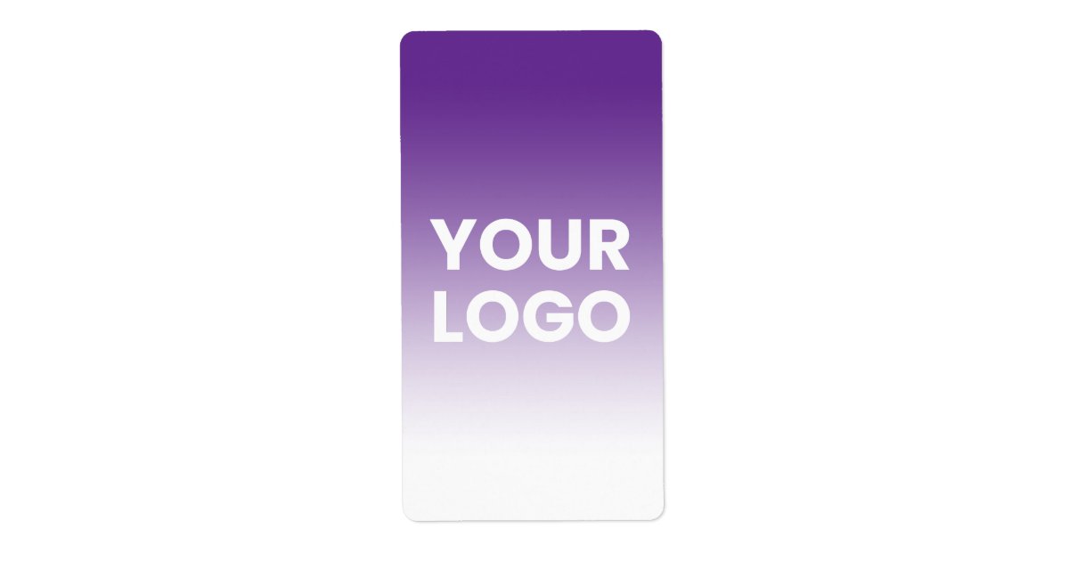Your Logo & Editable Background Color Gradient Label | Zazzle