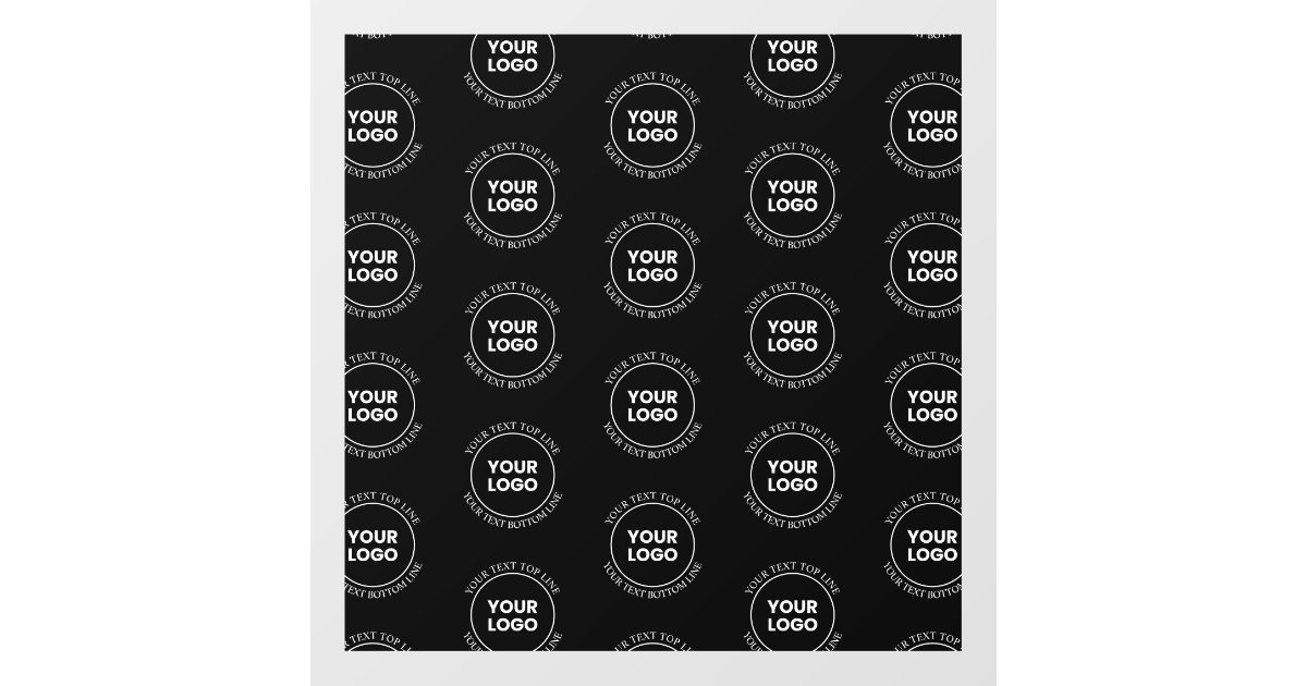 Your Logo & Editable Text | Repeating Pattern Floor Decals | Zazzle