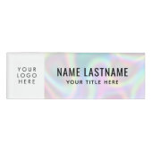 Your Logo Faux Holographic Magnet Title Name Tag | Zazzle