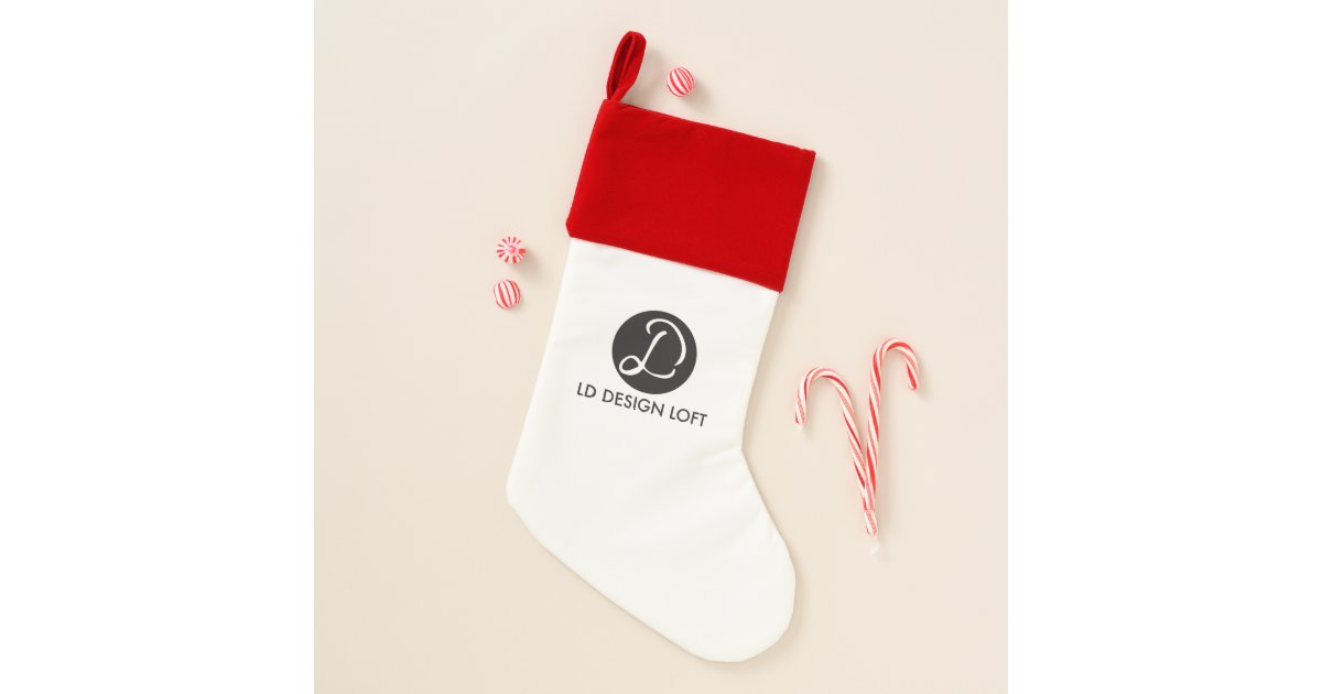 Your logo goes here business Christmas Christmas Stocking | Zazzle