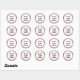 Your Logo Here Bright Red White Silver Template Classic Round Sticker ...