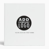 your logo here custom text | 3 ring binder | Zazzle