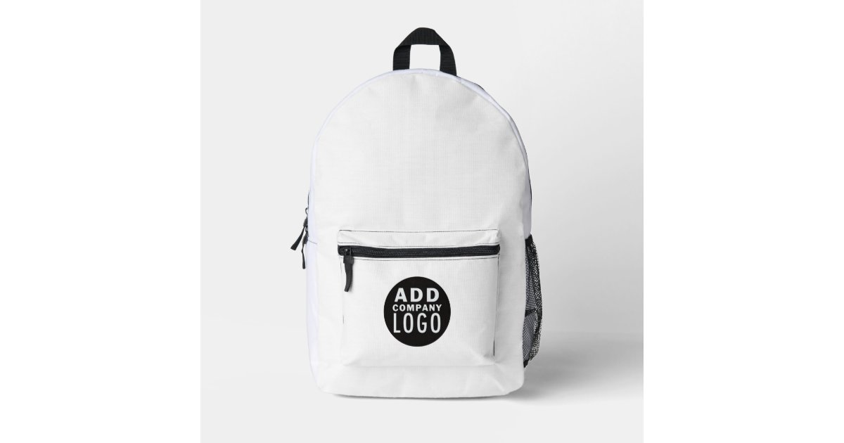 Your Logo Here | Minimalist Custom Printed Backpack | Zazzle