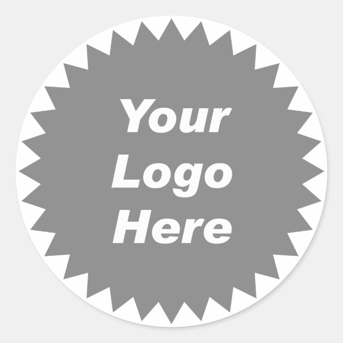 Your logo here promo business sticker tag template | Zazzle.com