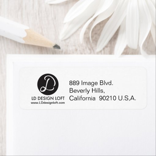 Your Logo Here simple Customizable Label | Zazzle