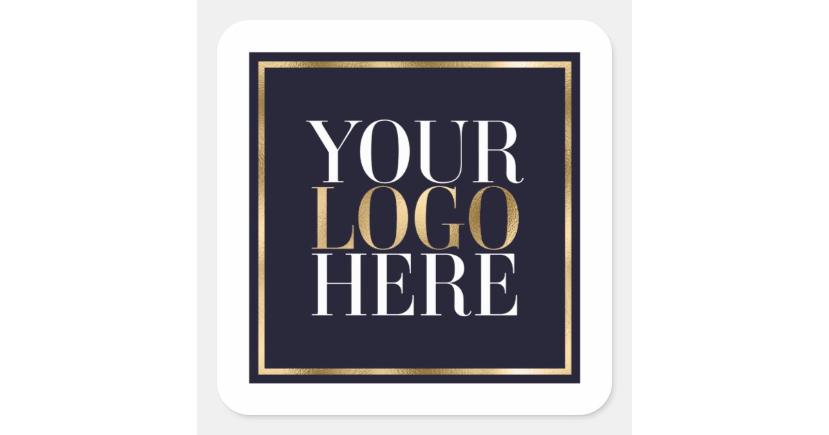 Your Logo Here Square Sticker | Zazzle