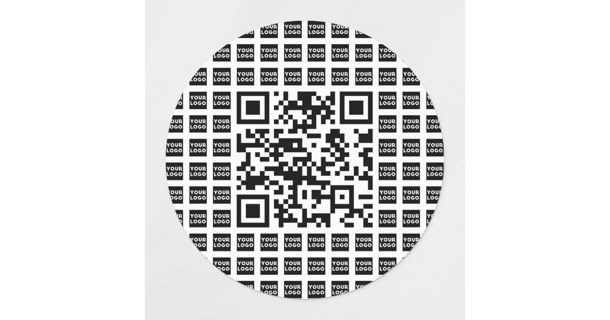 Your Logo/Image Tiled & Editable Scannable QR code Labels | Zazzle
