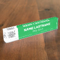 Your Logo Modern Bold Name Title Simple Green Desk Name Plate | Zazzle