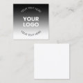 Your Logo | Modern Editable Black & White Gradient Calling Card | Zazzle