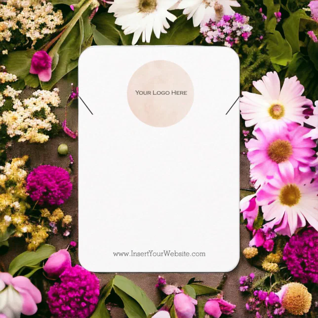Your Logo Necklace Display Card Large Vertical | Zazzle