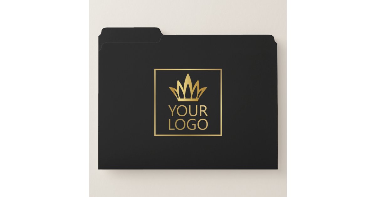 Your Logo on Any Color Background File Folder | Zazzle