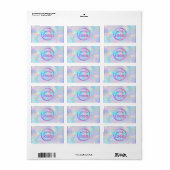 your logo on pastel opal gemstone label | Zazzle