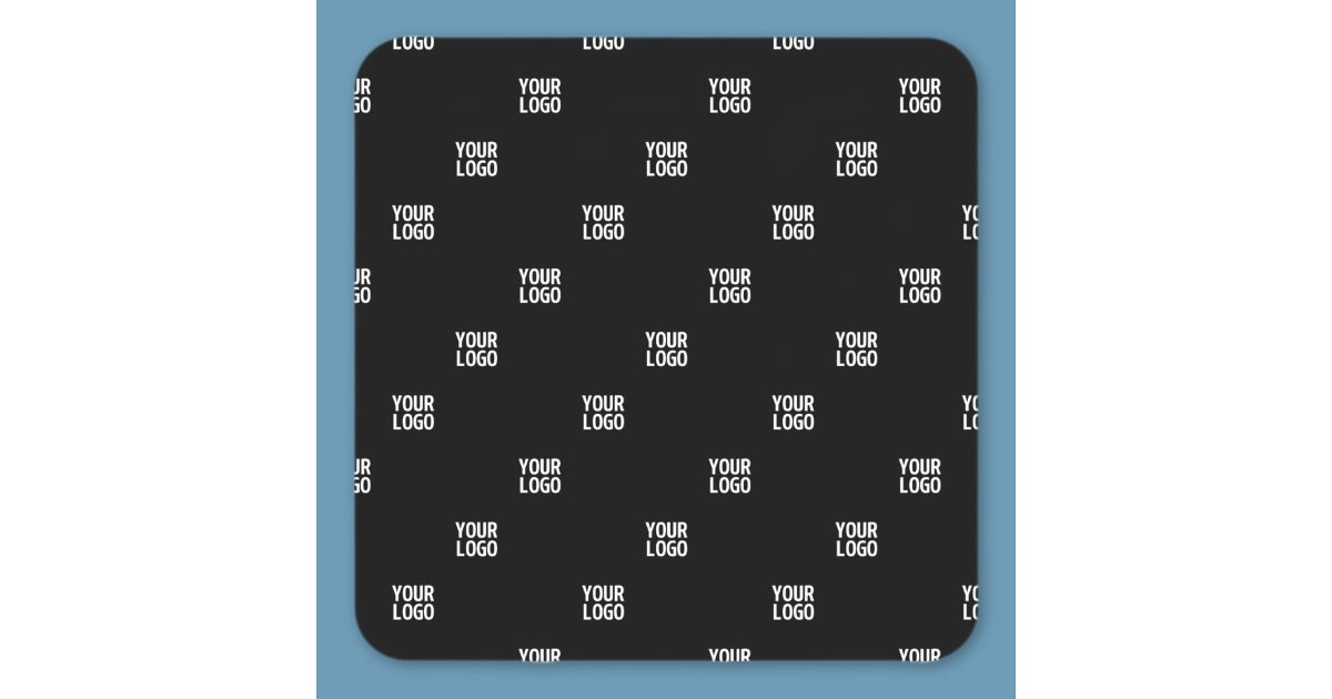 Your Logo or Any Image | Diagonal Stripes Square Sticker | Zazzle