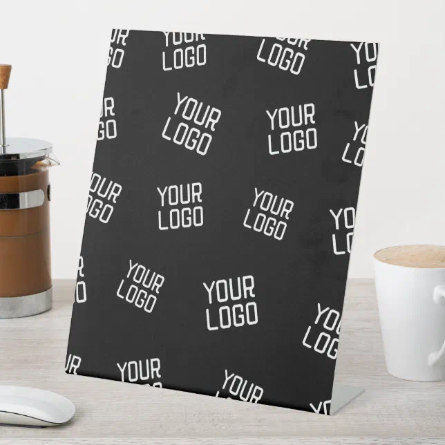 Your Logo or Image | Randomized Looking Template Pedestal Sign | Zazzle