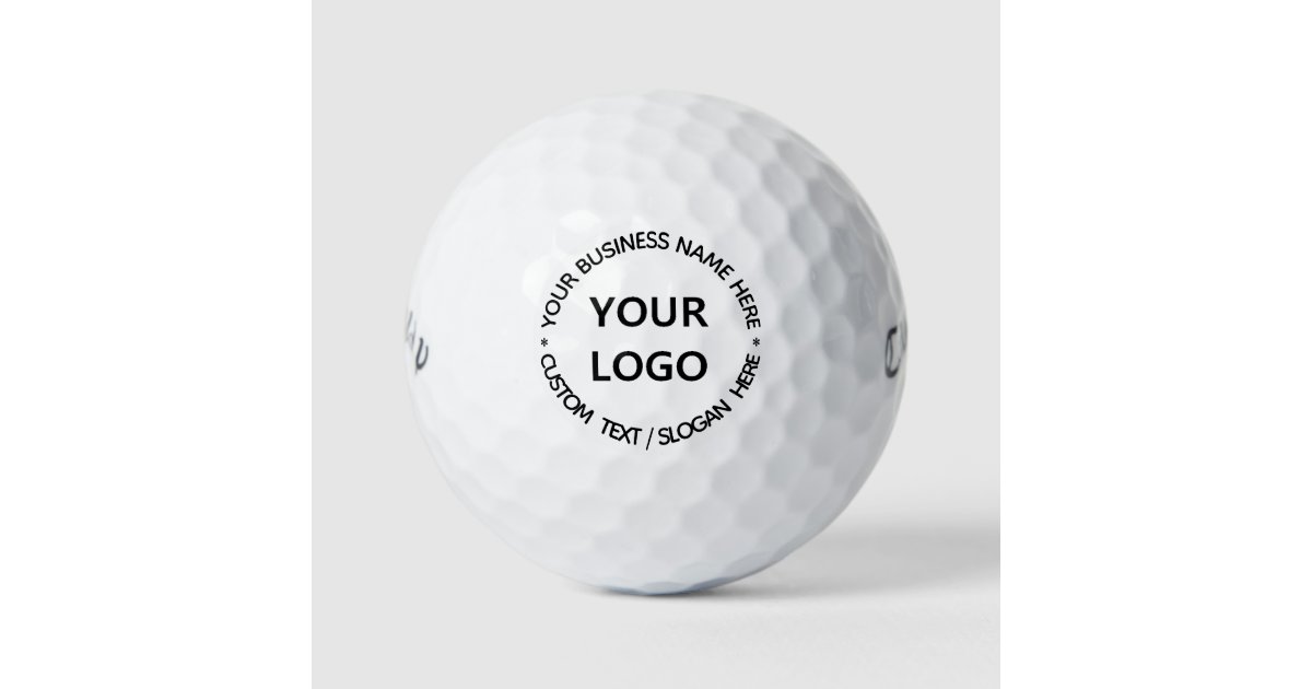 Your Logo Photo and Custom Text Stamp Golf Balls | Zazzle