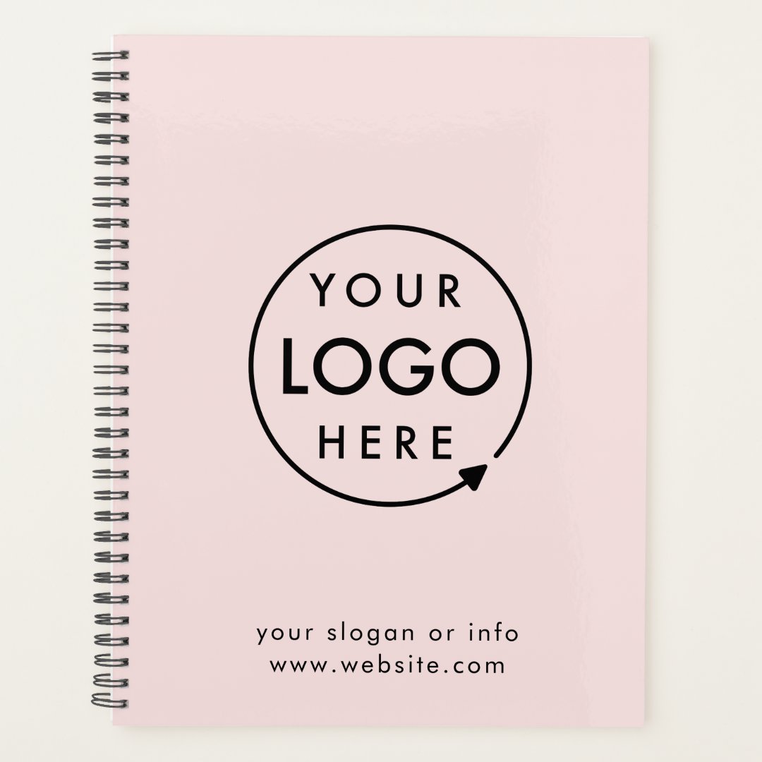Your Logo | Pink Business Modern Minimalist Planner | Zazzle
