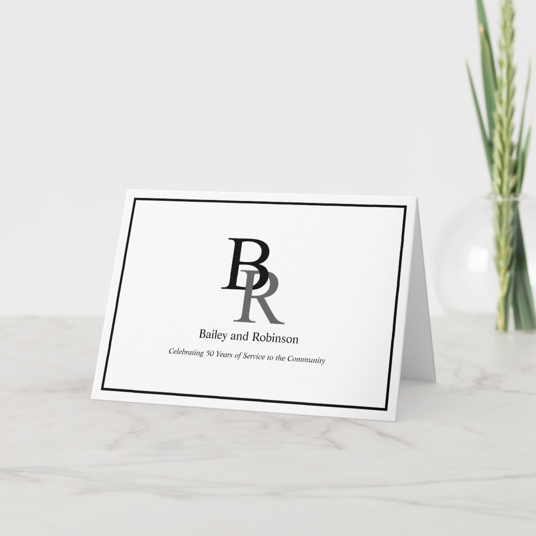 Your Logo Professional Business Note Card | Zazzle
