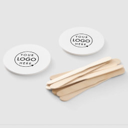 Your Logo | Promotional Modern Corporate Hand Fan | Zazzle