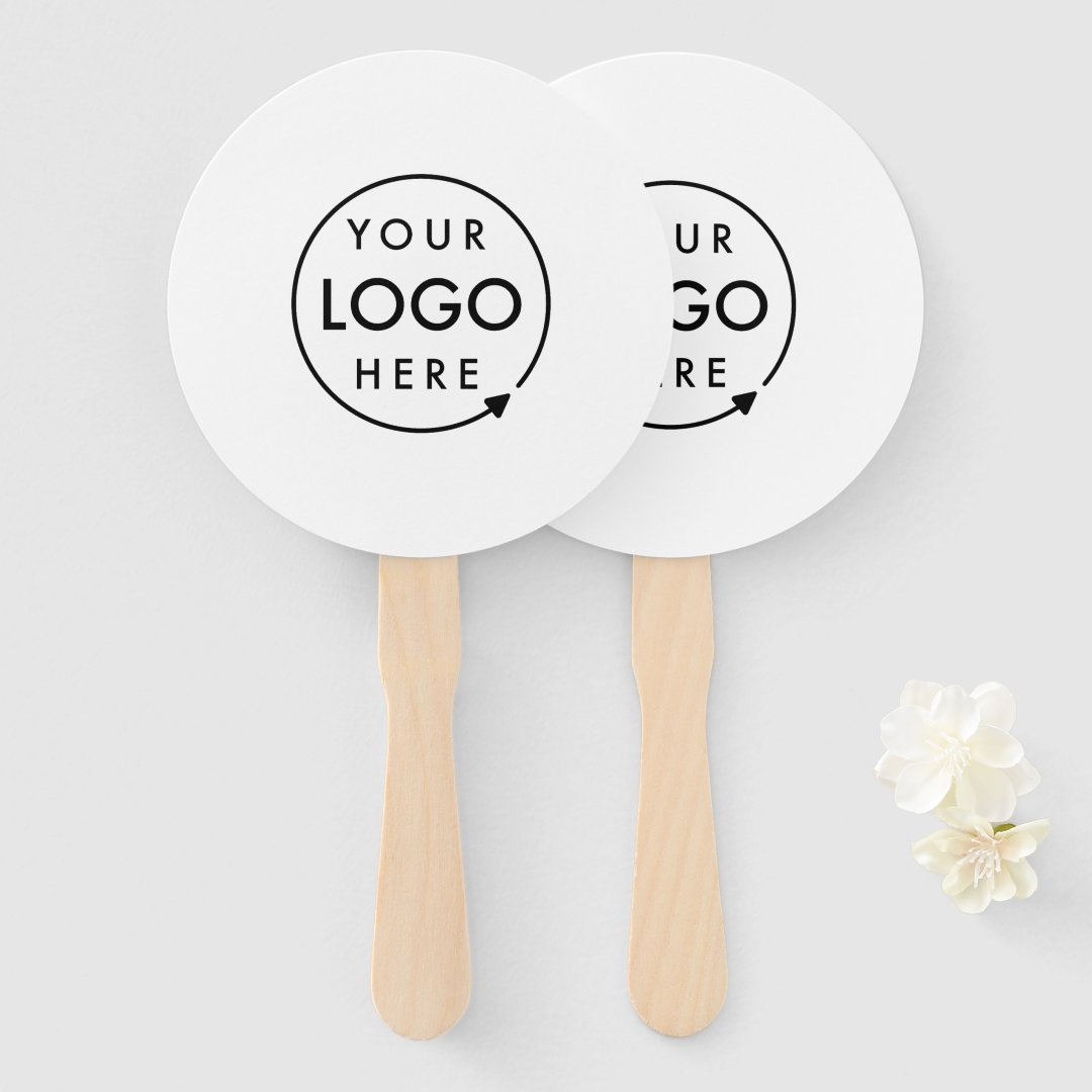 Your Logo | Promotional Modern Corporate Hand Fan | Zazzle