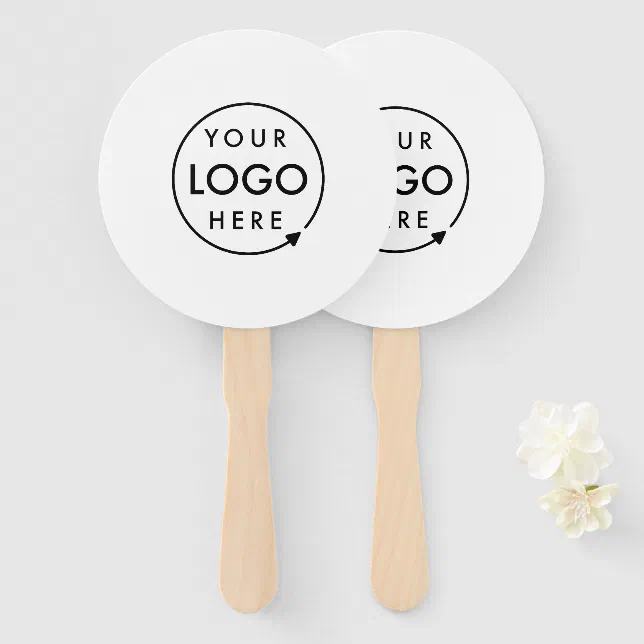 Your Logo | Promotional Modern Corporate Hand Fan | Zazzle