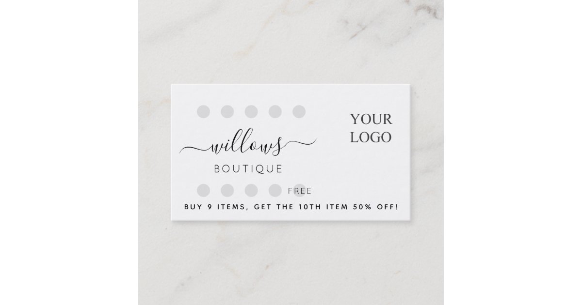 Your Logo Punch Card Business Card | Zazzle