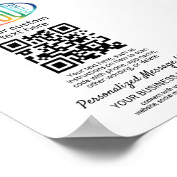 Your Logo & QR Code Modern Professional Business Poster | Zazzle