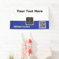 Your Logo QR code Simple Minimal Business Banner | Zazzle