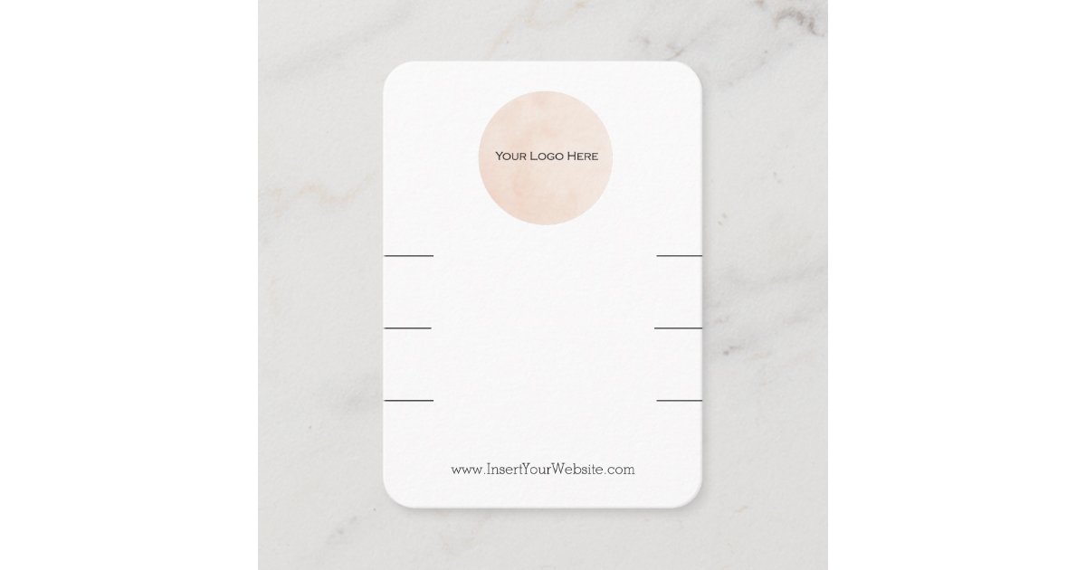 Your Logo Scrunchie Hair Tie Display Business Card | Zazzle