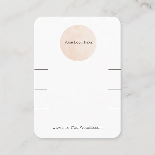 Your Logo Scrunchie Hair Tie Display Business Card | Zazzle