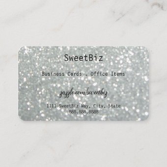Your Logo Silver Glitter-look Credit Card | Zazzle