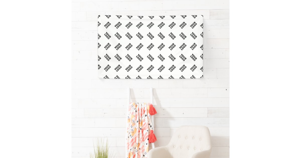 Your Logo | Simple Alternating Repeating Pattern Banner | Zazzle