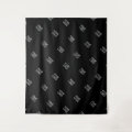 Your Logo Simple Repeating Logo Pattern | Black Tapestry | Zazzle