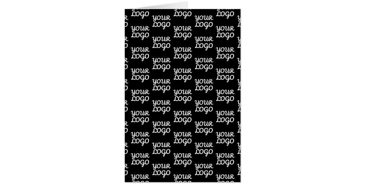 Your Logo | Simple Repeating Logo Pattern Card | Zazzle