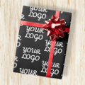 Your Logo | Simple Repeating Logo Pattern Wrapping Paper | Zazzle