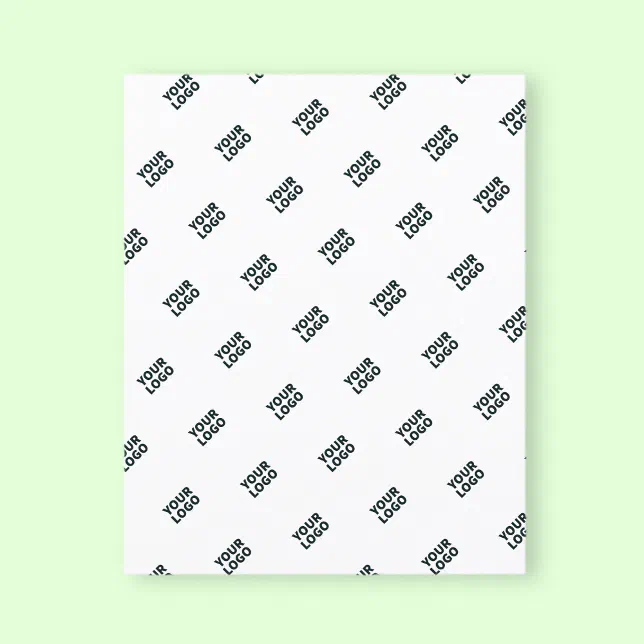 Your Logo Simple Repeating Logo | White | Zazzle