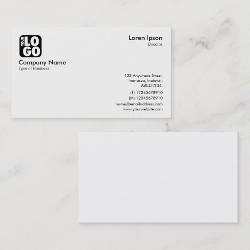Your Logo - White Business Card | Zazzle