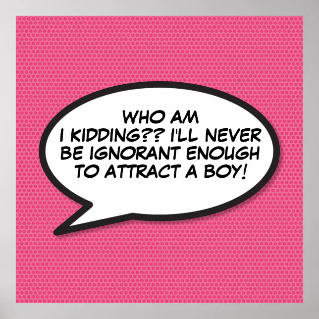 Your Message Speech Bubble Fun Retro Comic Book Poster | Zazzle