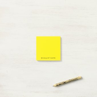 Your Message Vibrant Bright Yellow Post-it Notes | Zazzle