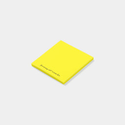 Your Message Vibrant Bright Yellow Post-it Notes | Zazzle