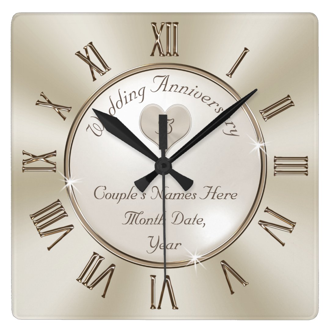 Your Monogram and Personalized Anniversary Clock | Zazzle